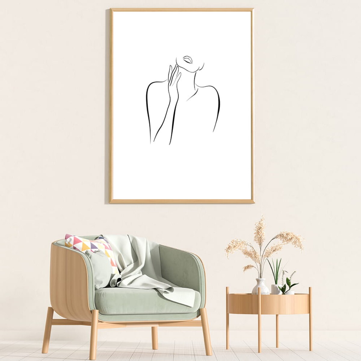 plakat line art mystery lady 3 70x100 cm | home&you