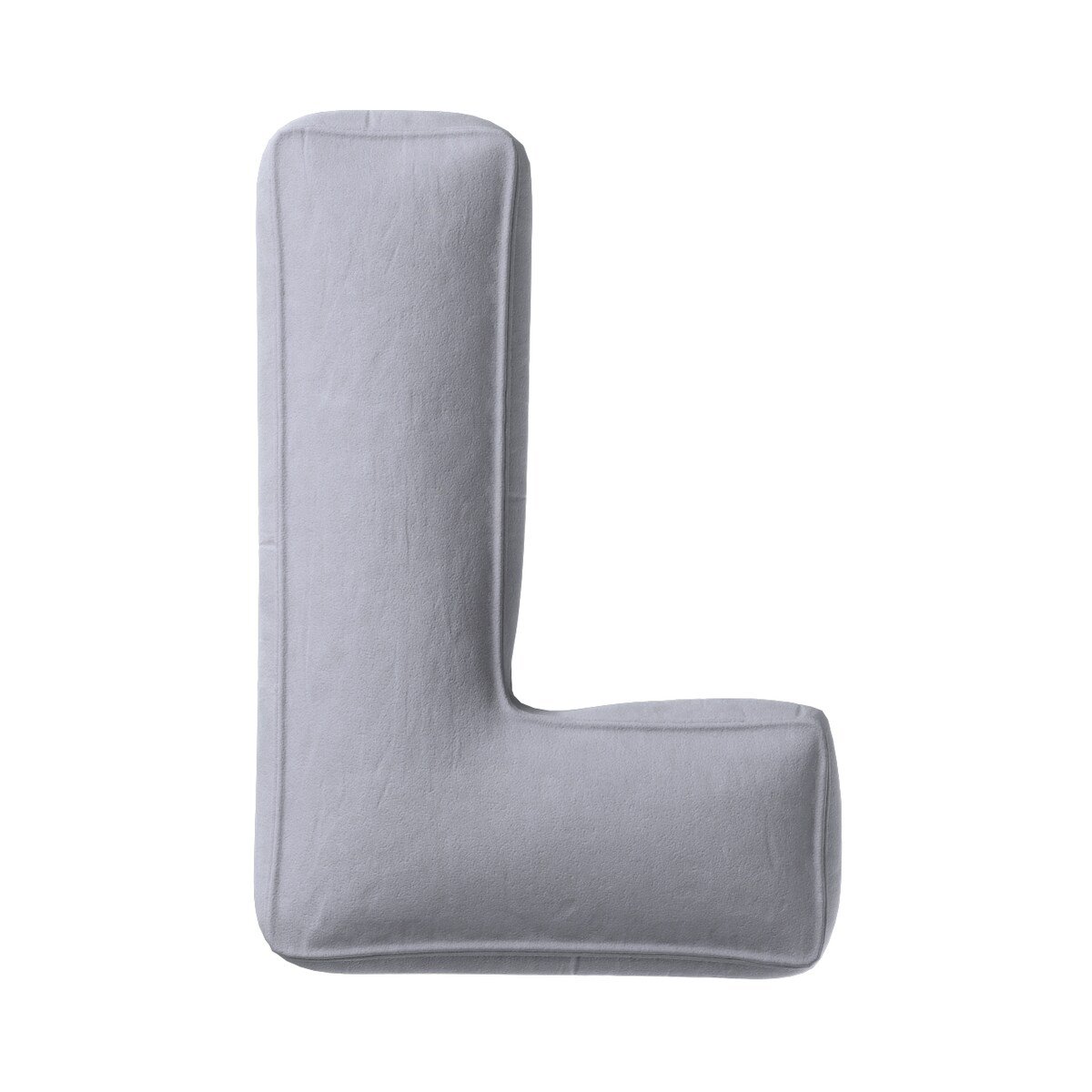 Poduszka literka L, srebrzysty szary, 35x40cm, Posh Velvet | home&you
