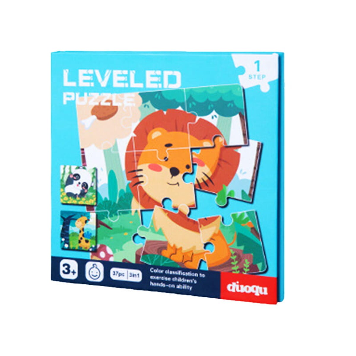 Puzzle magnetyczne - Poziom 1 - Lew, Panda, Żyrafa | home&you
