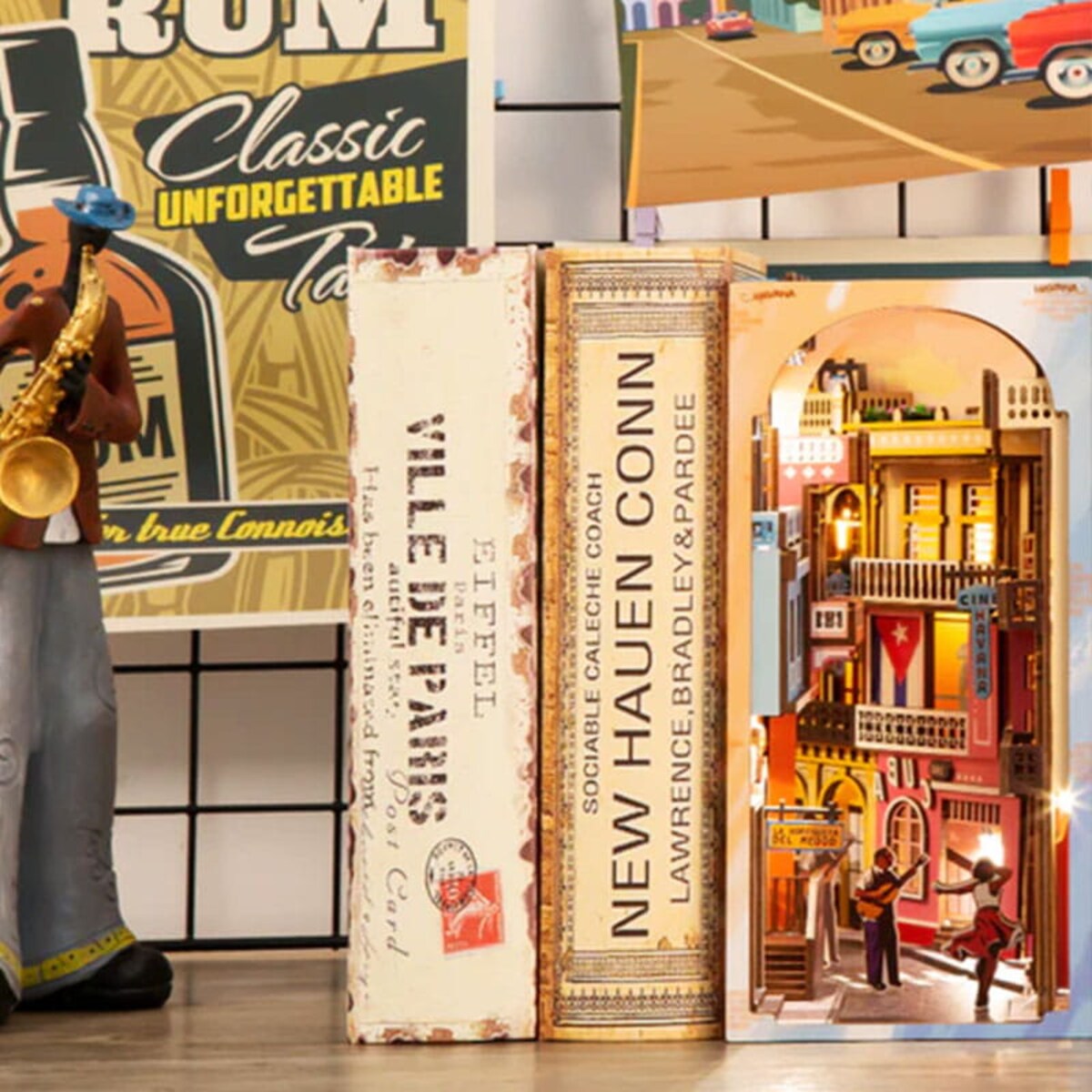 Miniaturowy domek Book Nook - Spacer po Havanie - CuteBee | home&you
