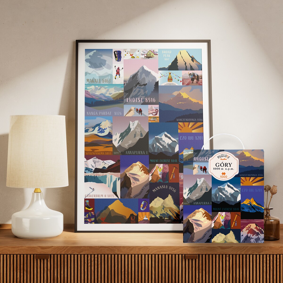 Puzzlove CzuCzu Góry 8000 m n.p.m. 1000 el. | home&you