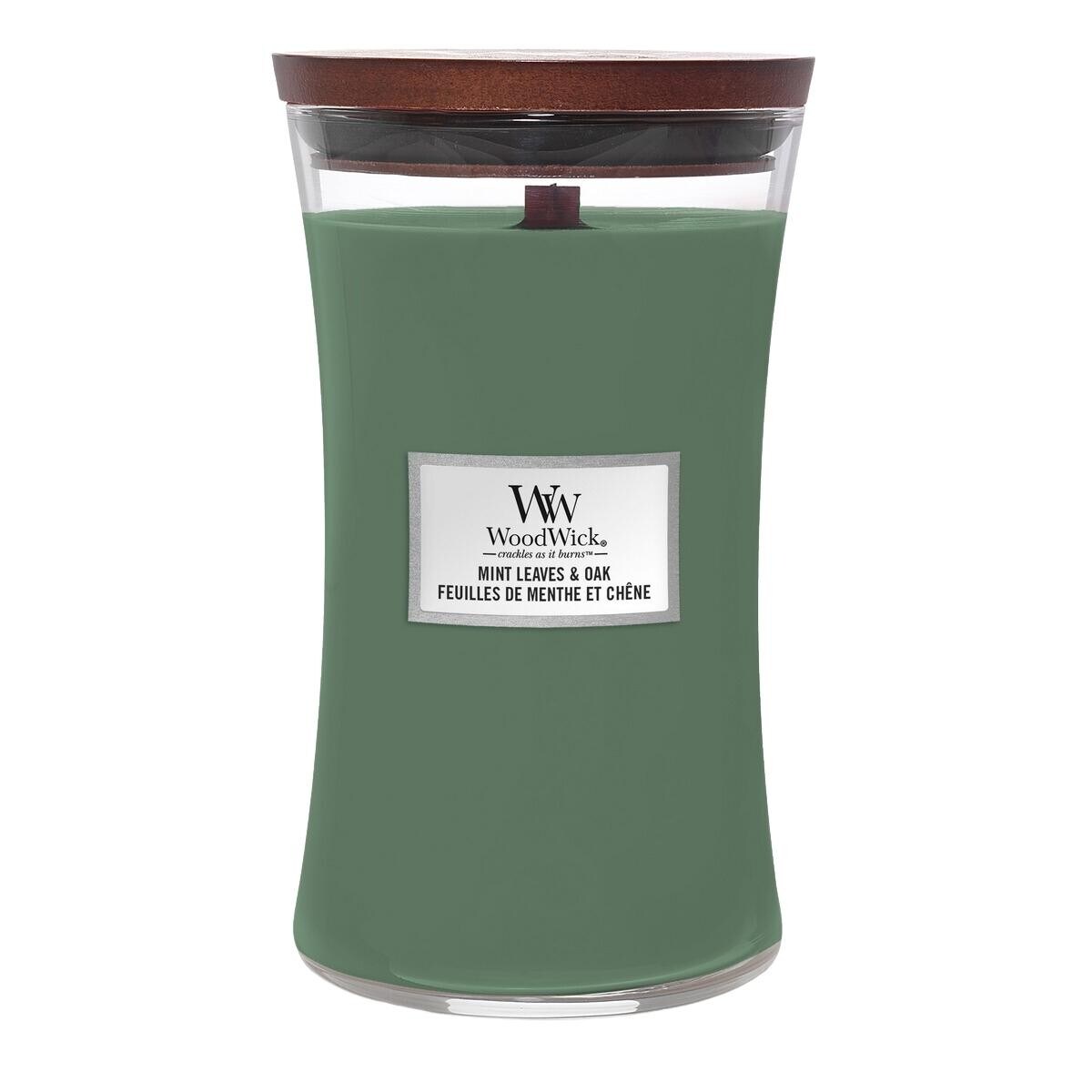 WoodWick świeca duża MINT LEAVES & OAK | home&you