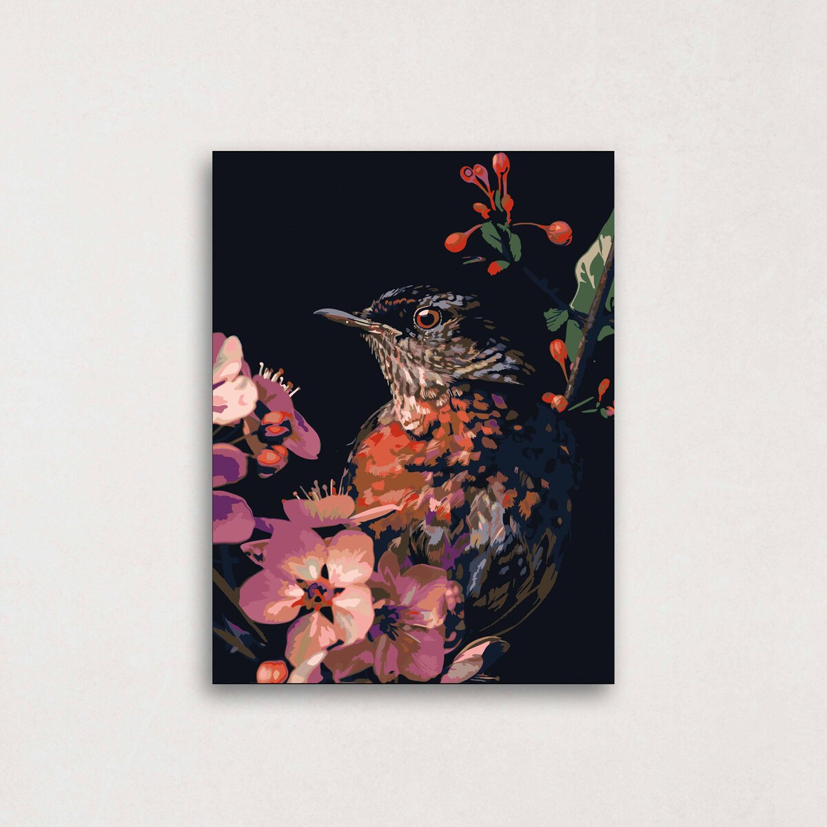 Malowanie po numerach, zestaw DIY – WRÓBEL 40x50 cm- Produkt PL | home&you