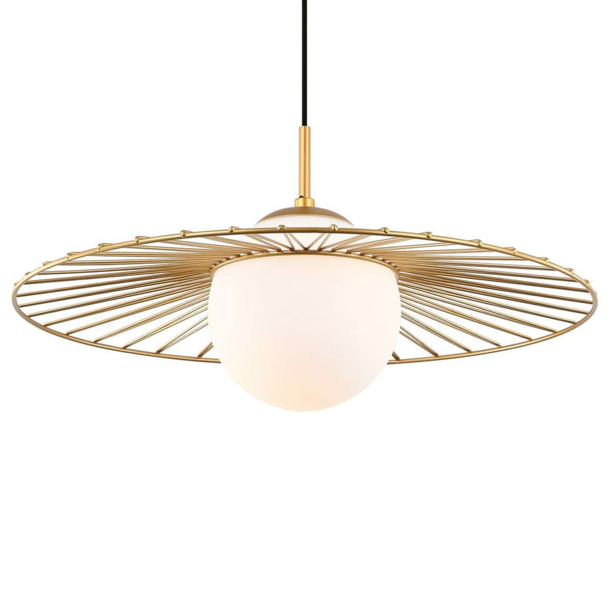 LAMPA wisząca SALLY MDM-4003/1 GD Italux druciana OPRAWA szklana kula ...