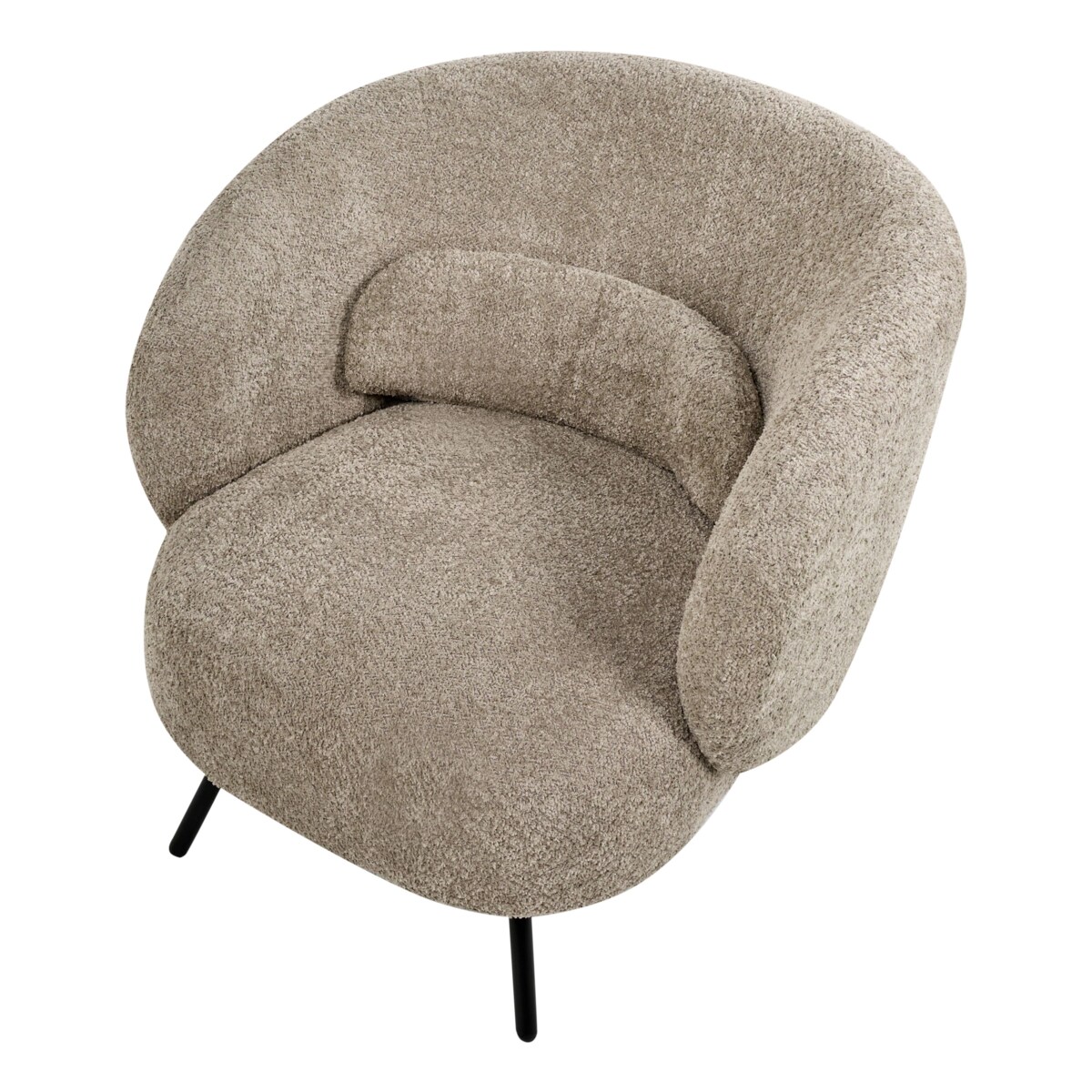 Fotel koktajlowy tapicerowany boucle baranek w stylu glam retro ...