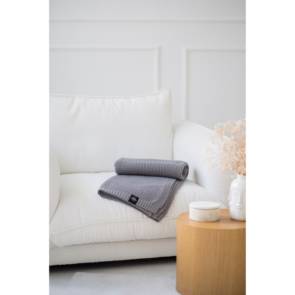 Pled boho szary, 130 x 160 cm, La Manta | home&you