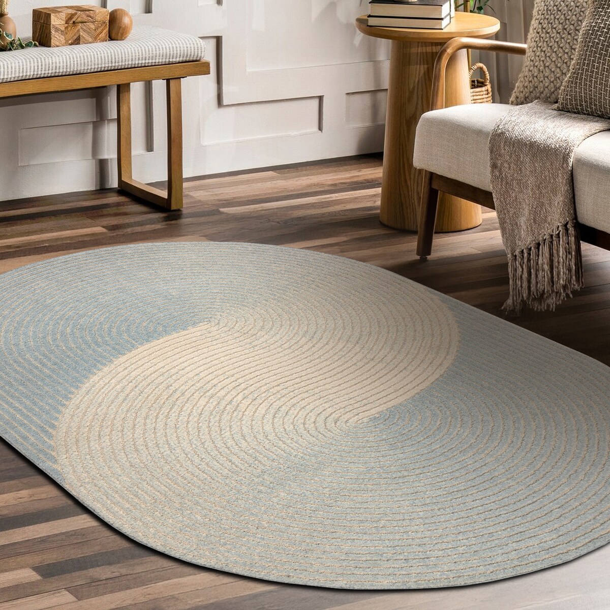 Dywan FLUX owal 461.67.AE502 wełniany OSTA - 200x300 cm | home&you