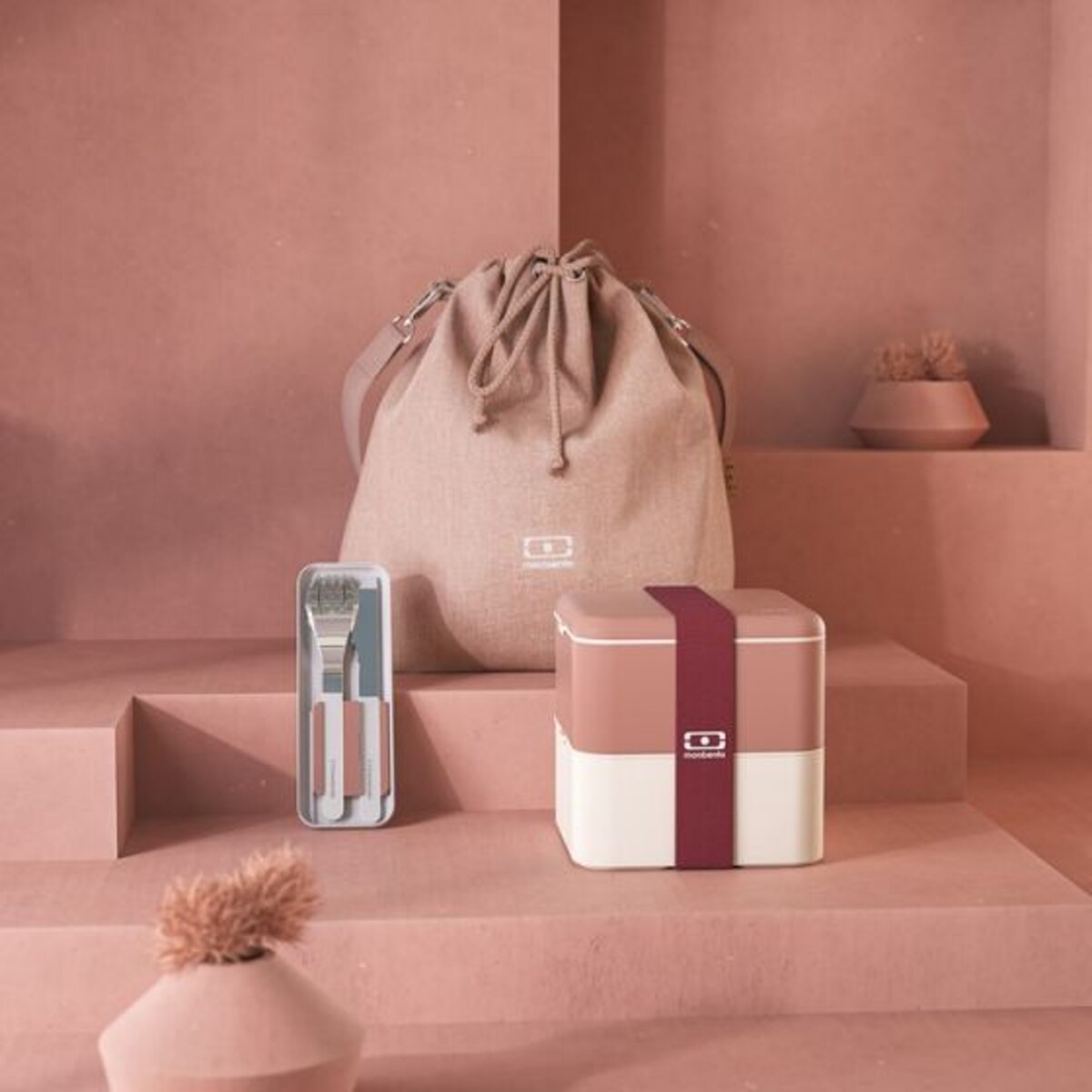 Lunchbox Bento Square pink Moka Monbento | home&you