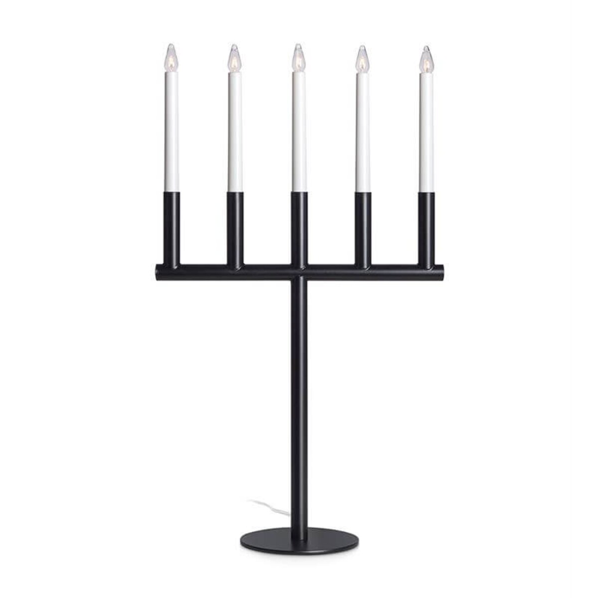 Świecznik stołowy czarny Manhattan candlestick metalowy | home&you