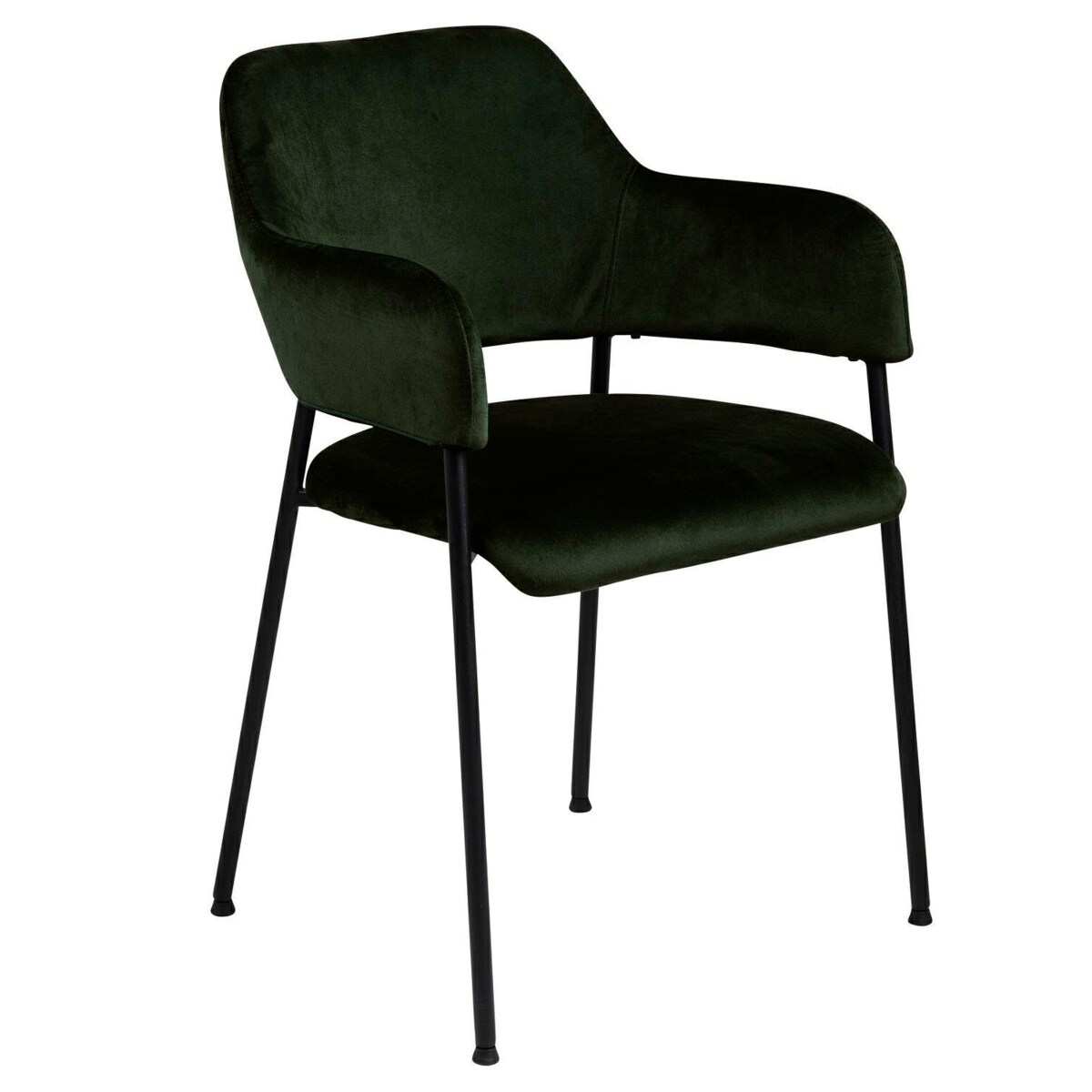 KRZESŁO WELUROWE Lima zielone Z PODŁOKIETNIKAMI czarne nogi | home&you