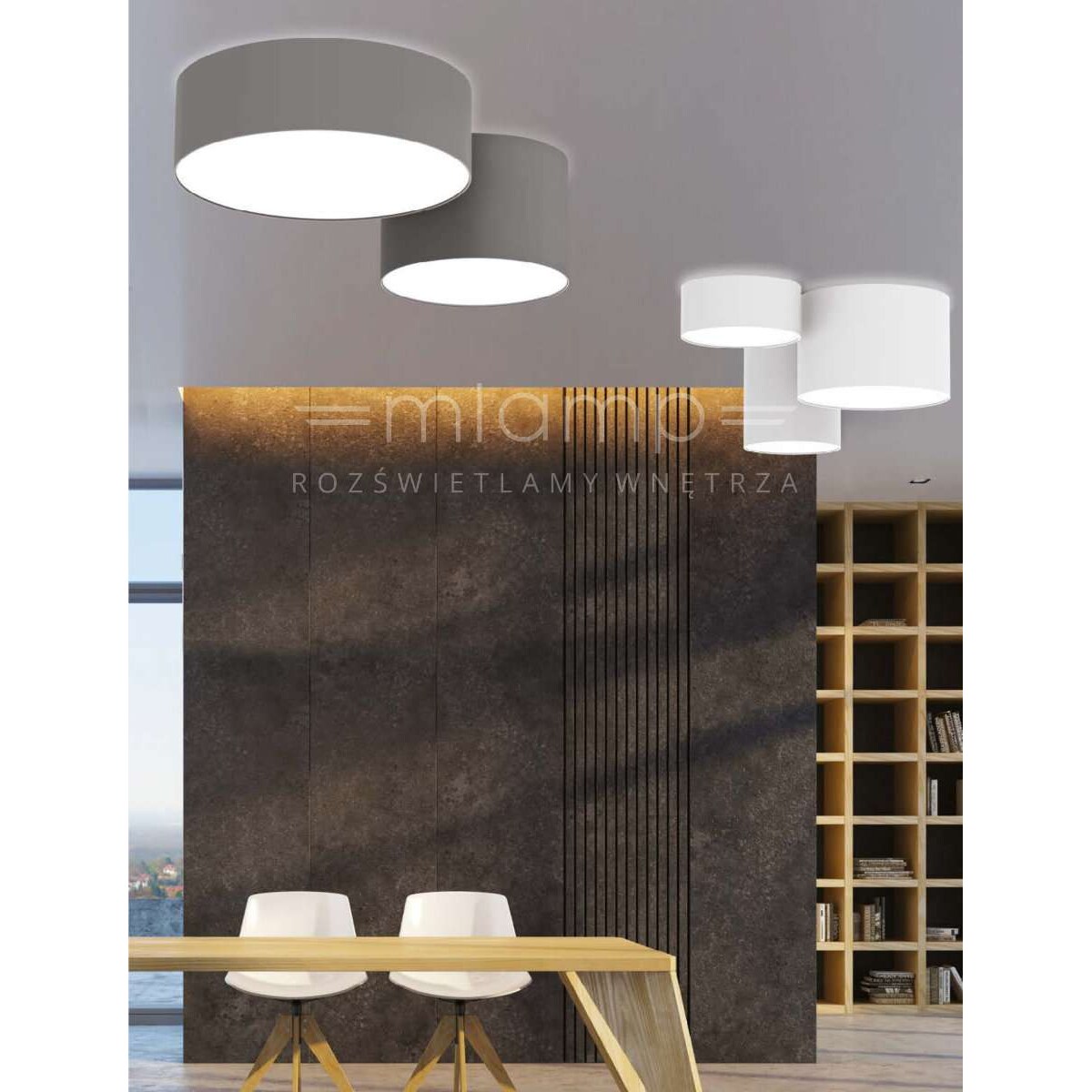 Lampa sufitowa 9687 CAMERON Szary Nowodvorski | home&you