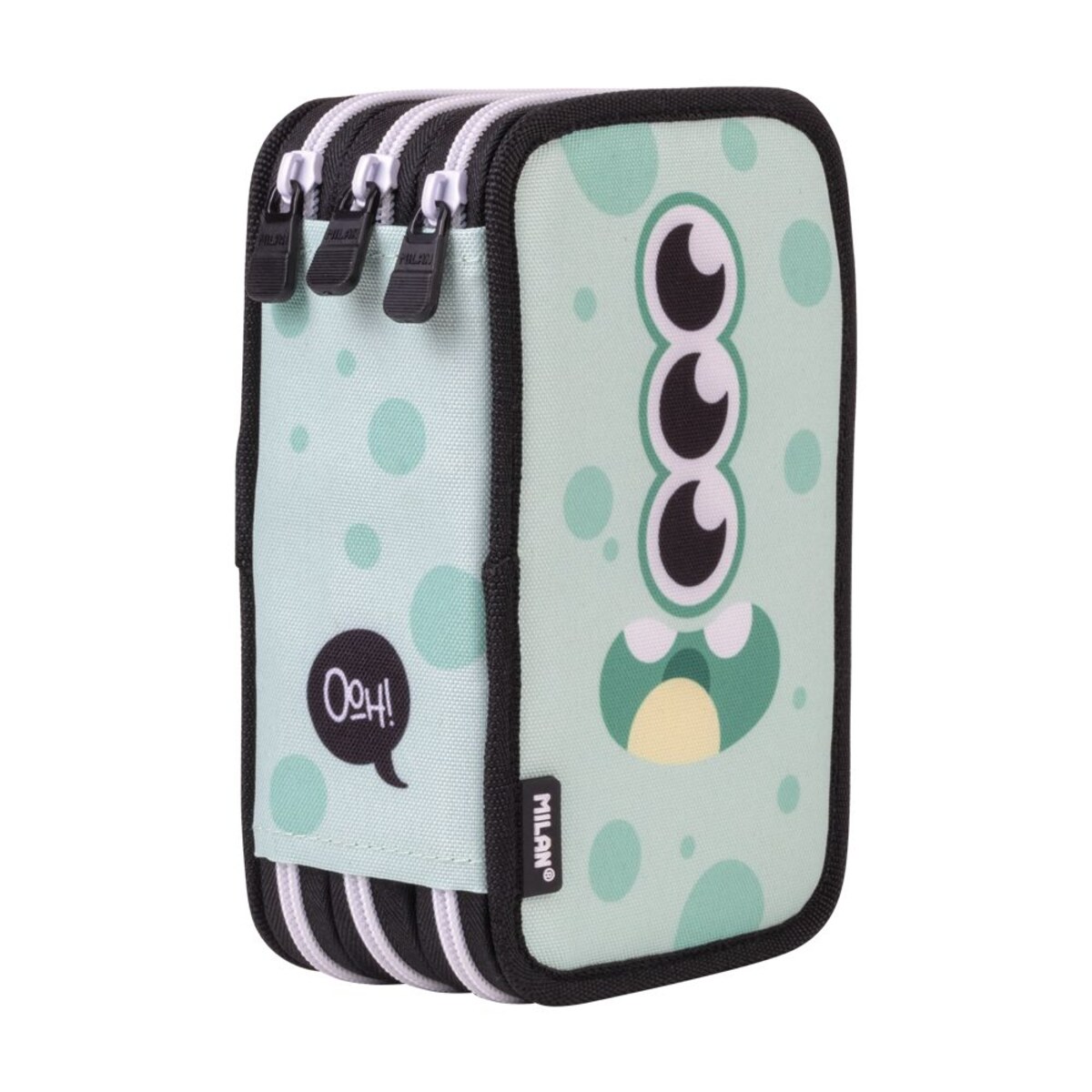 Piórnik 3-poziomowy z wyposażeniem MILAN ALIENS, zielony | home&you