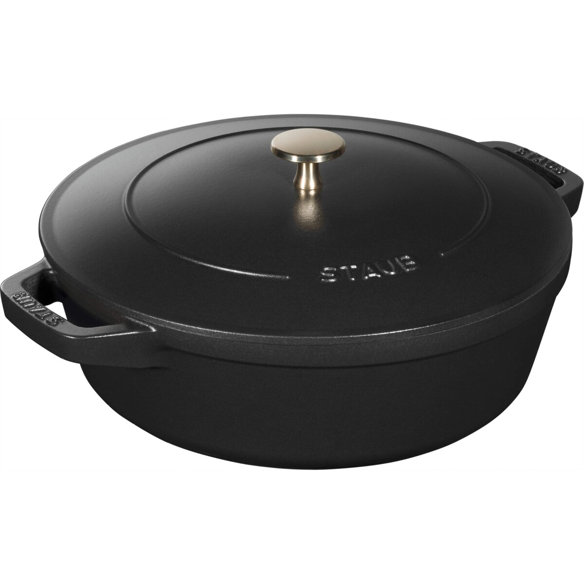 Zestaw 3 naczyń żeliwnych z pokrywką Staub - 24 cm, Czarny | home&you