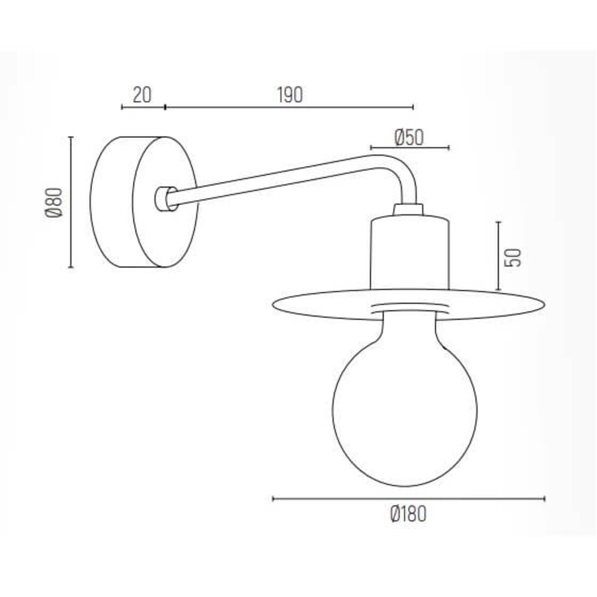 Kinkiet LAMPA ścienna CORSO 3878 MLAMP metalowa OPRAWA spodek na ...