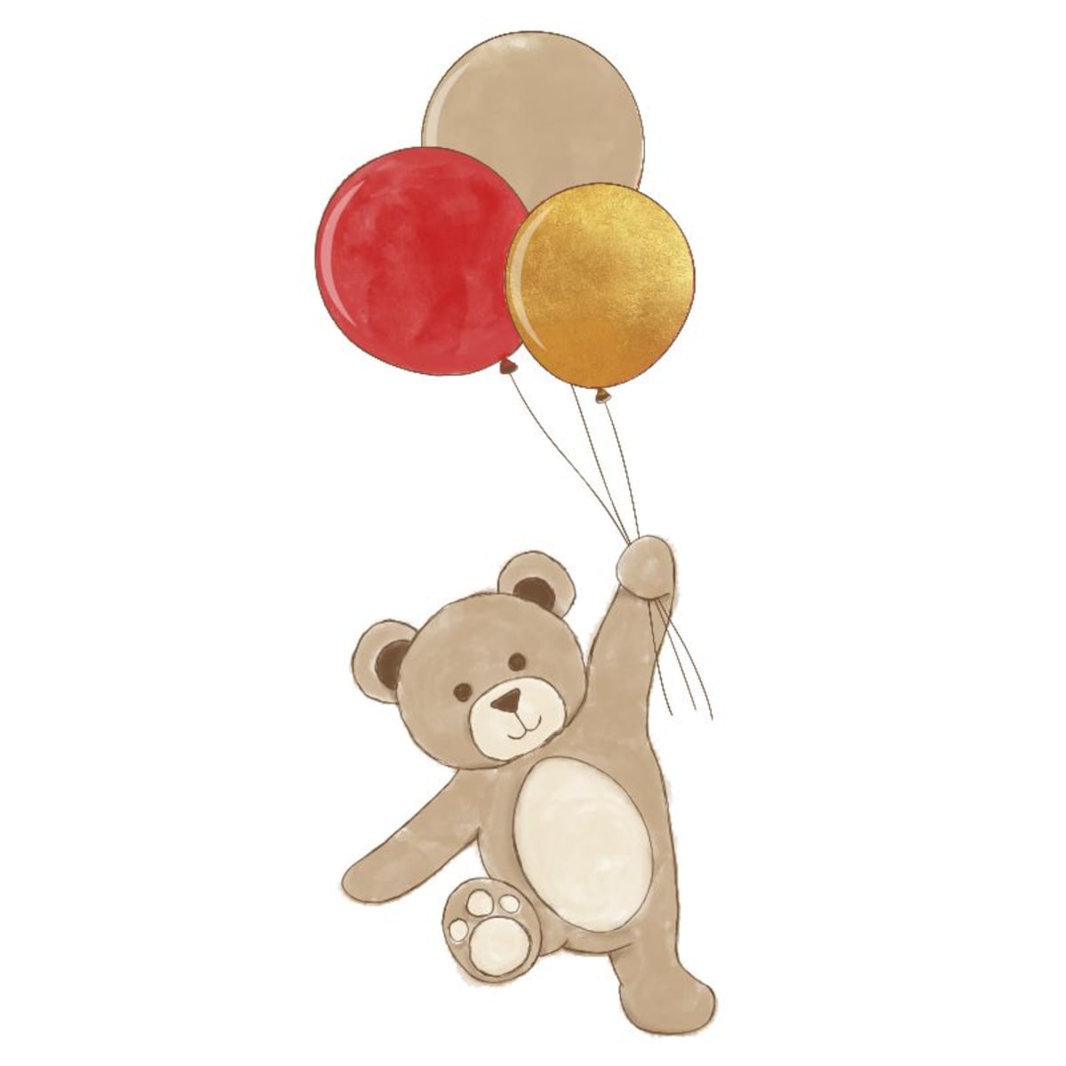 Naklejka Miś z Balonikami DK241 | home&you