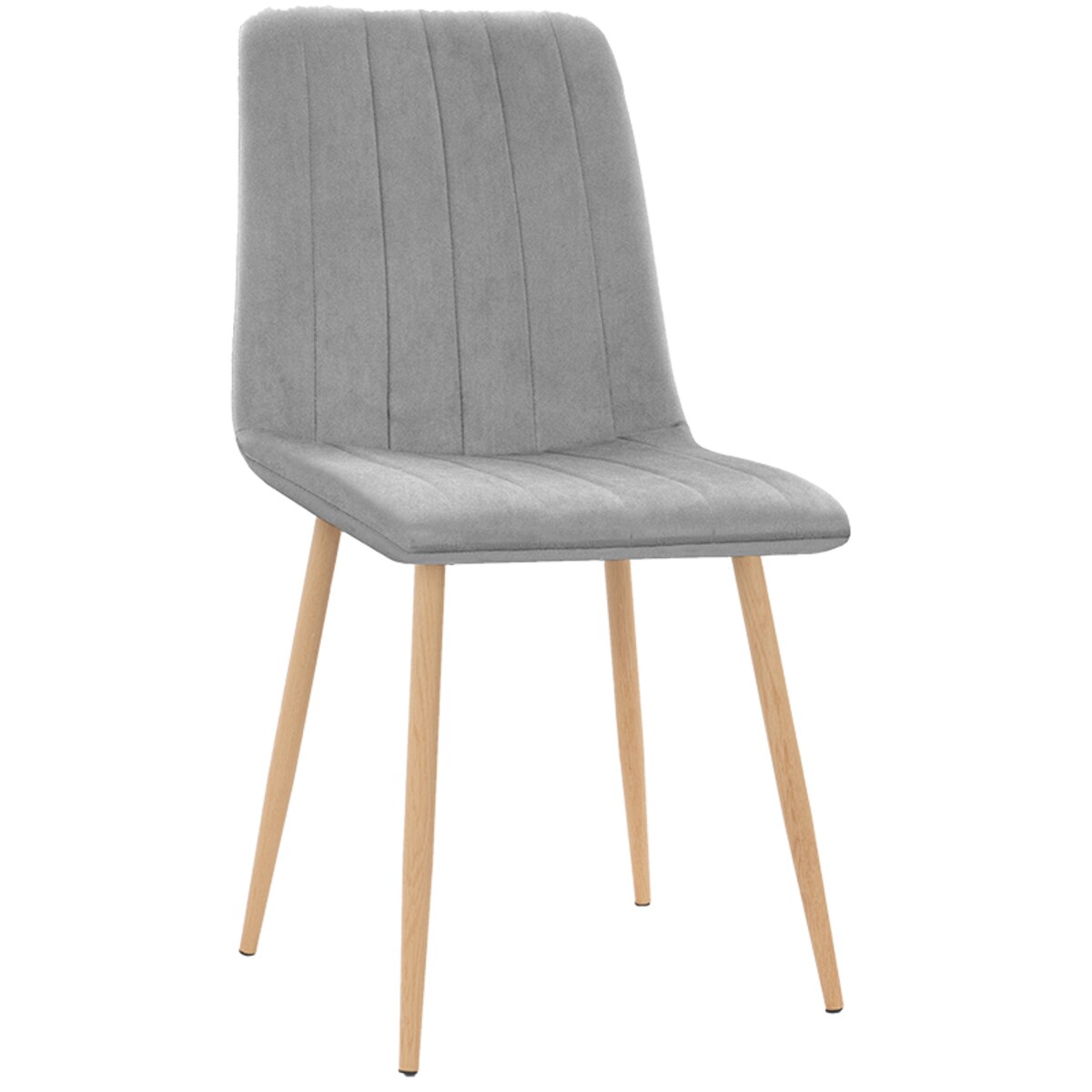 Krzesło tapicerowane nowoczesne welurowe loft jasne nogi | home&you