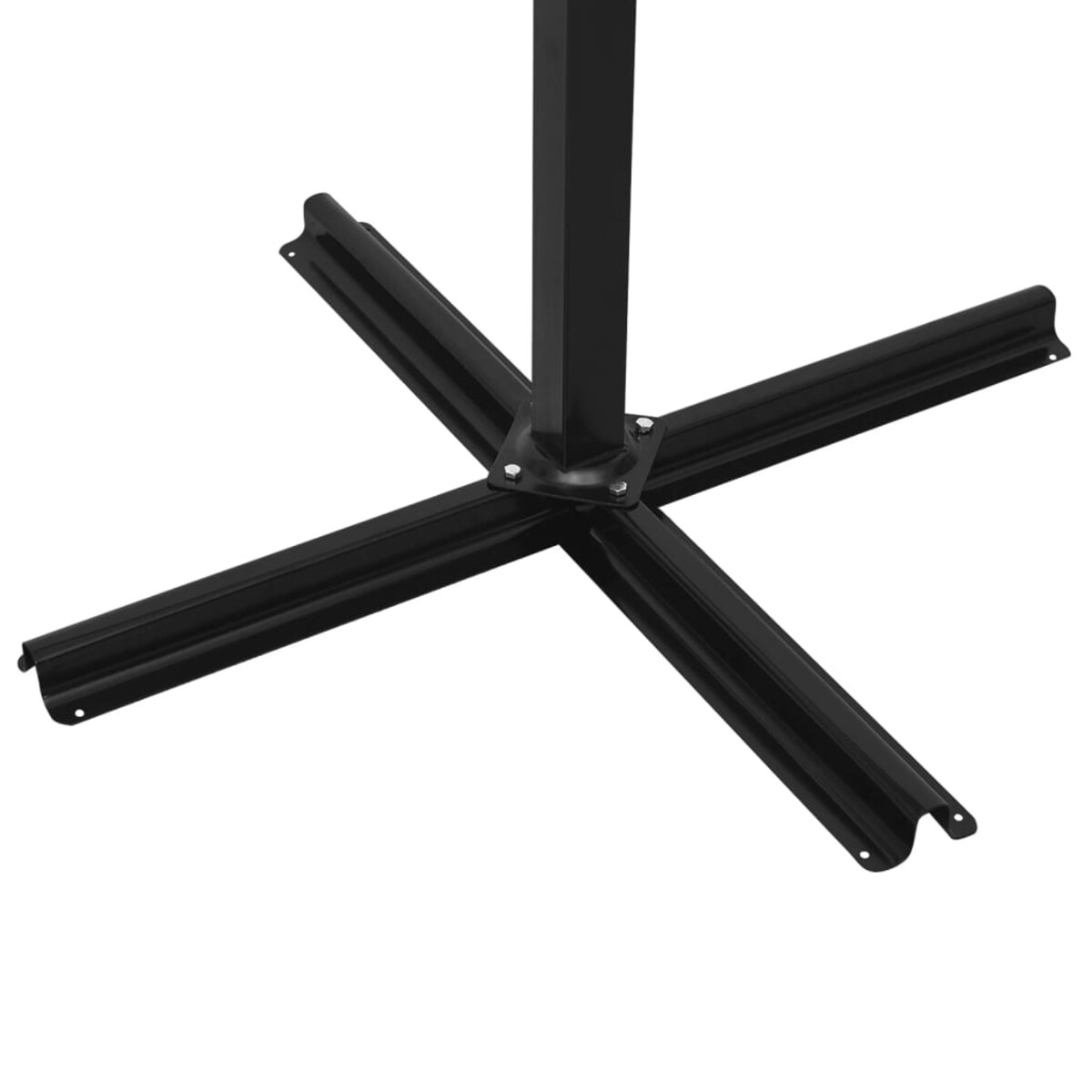 vidaXL Parasol wiszący na drewnianym słupku, 350 cm, piaskowa biel ...