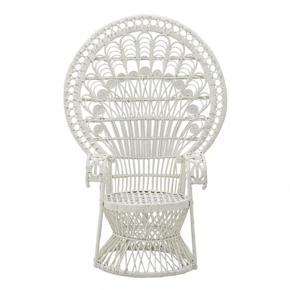 Fotel Peacock boho biały | home&you