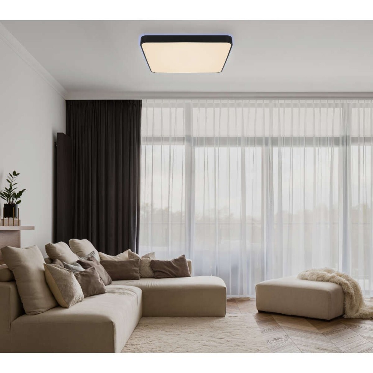 Plafon LEANARA 41755-48B Globo LED RGB 48W 3000-6000K z pilotem czarny ...
