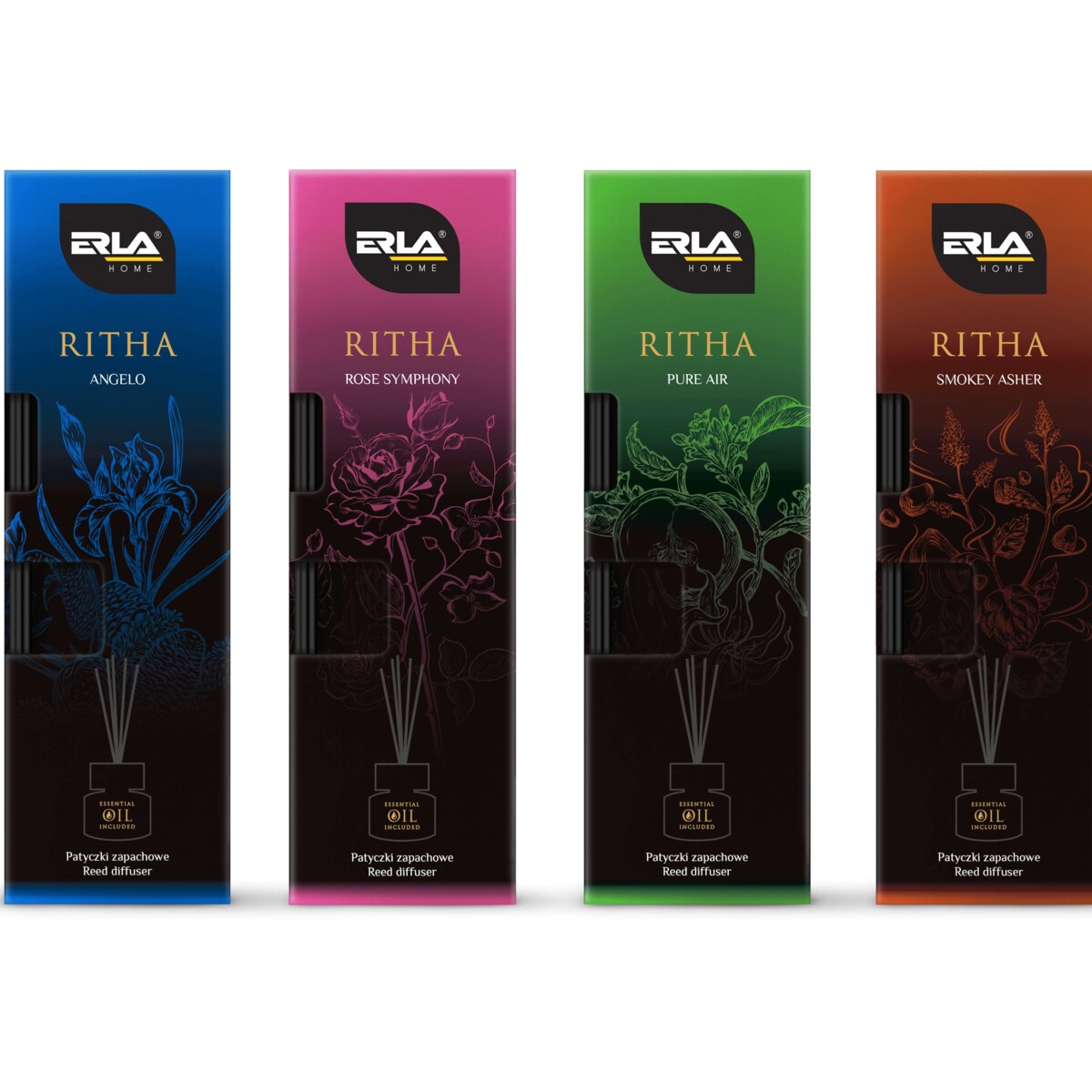patyczki zapachowe erla ritha mix 4x100ml | home&you