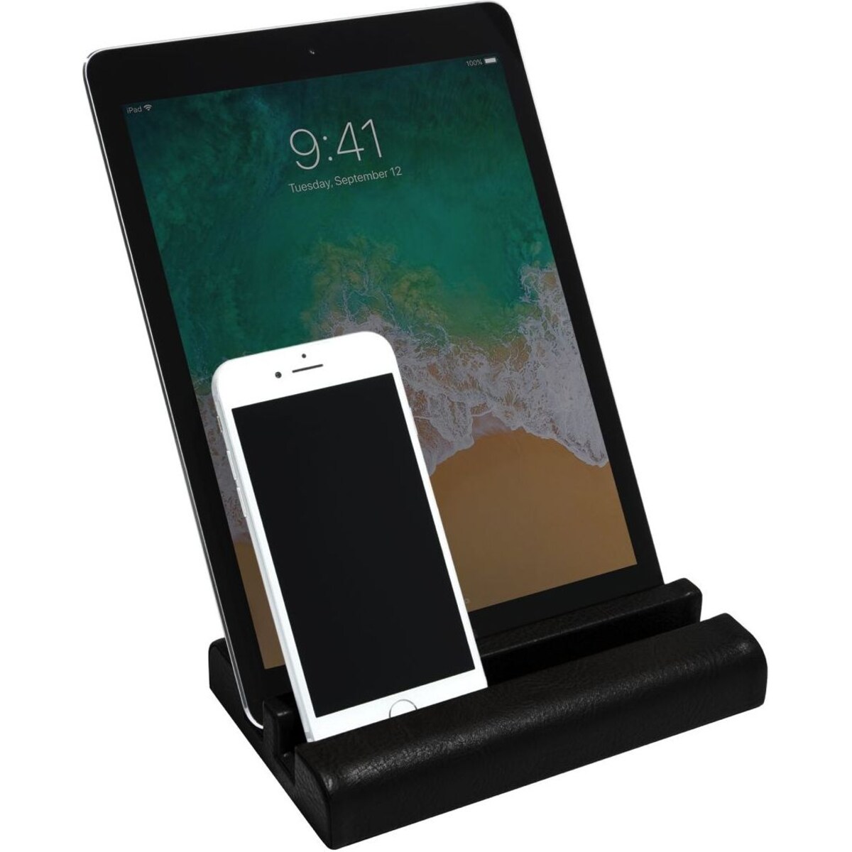 Podstawka na tablet i telefon Stackers czarna | home&you