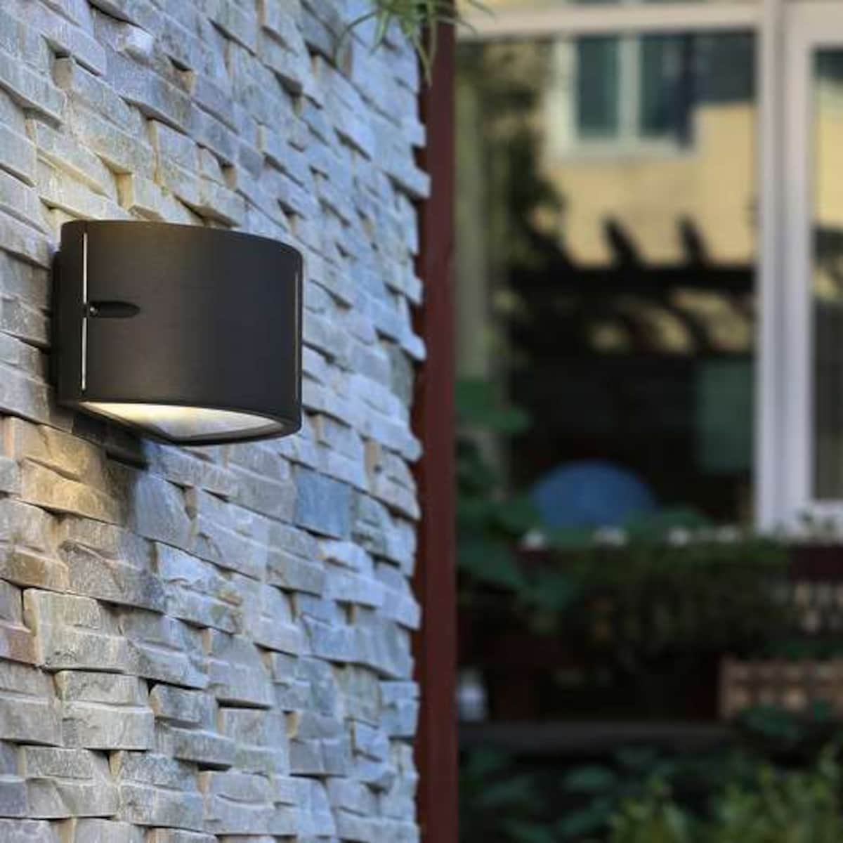 Ogrodowa LAMPA ścienna BONN 6330401118 Lutec elewacyjna OPRAWA outdoor półokrągła IP54 grafitowa ...