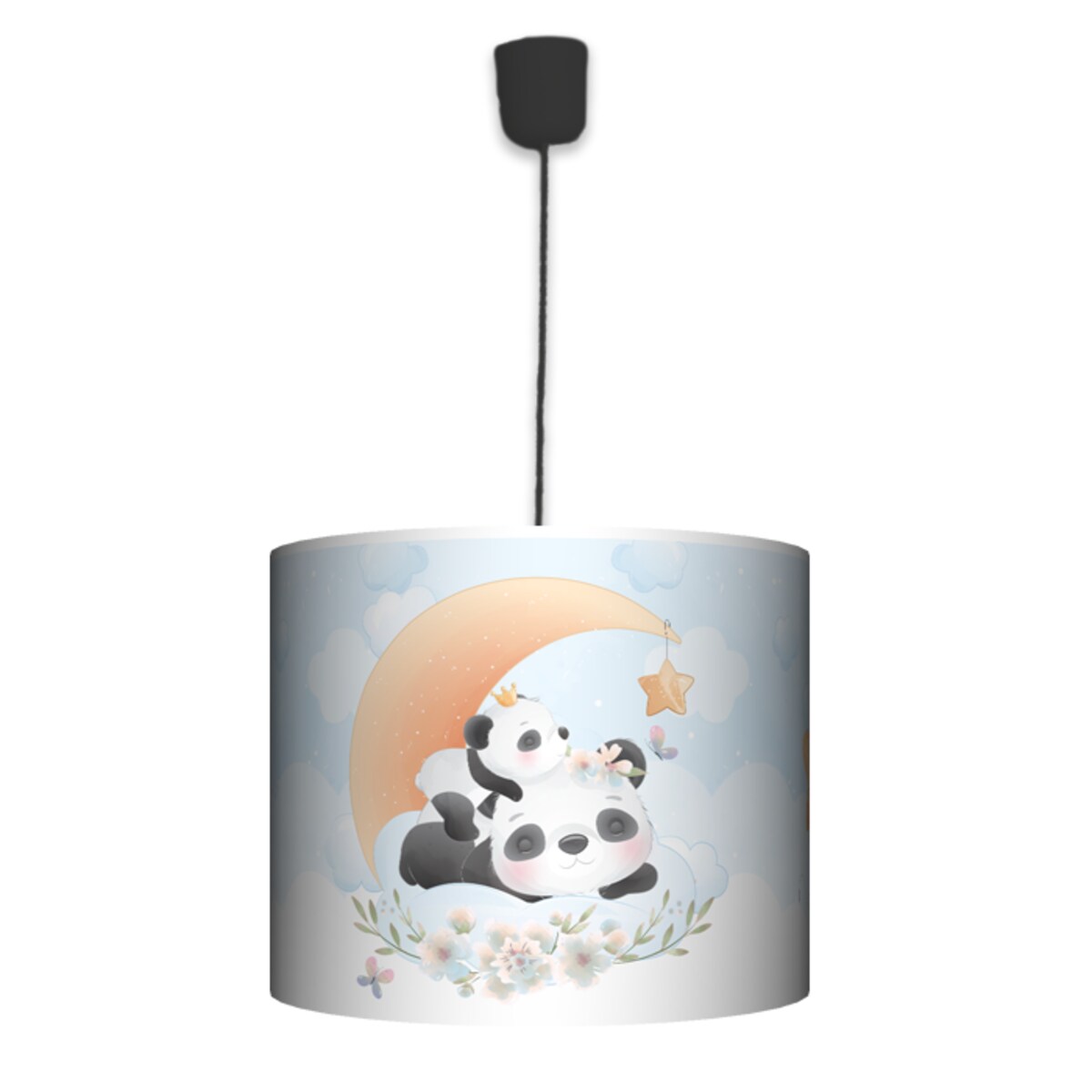 Lampa wisząca duża - Cute Panda (niebieska) | home&you